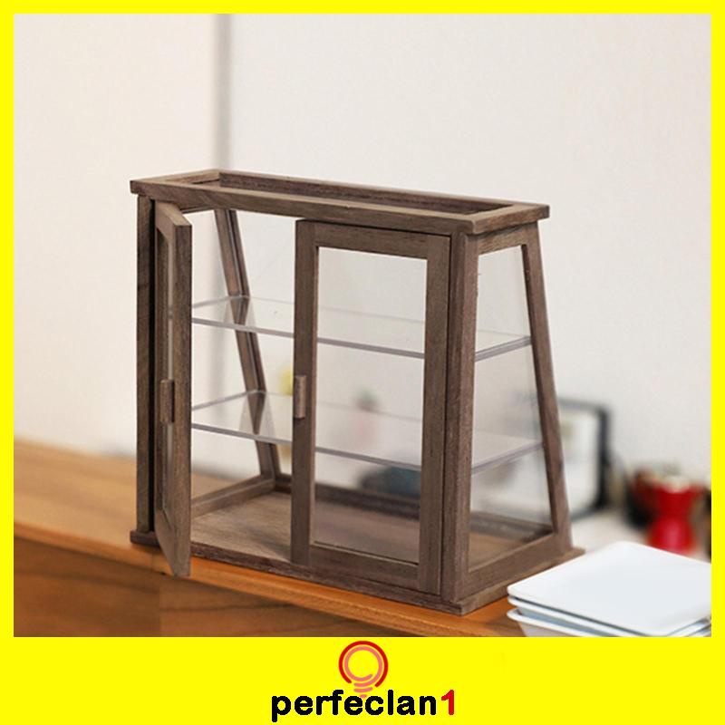 [Perfeclan1] Mini Wooden Counter Dessert Donuts Case 1/12 Miniature ...