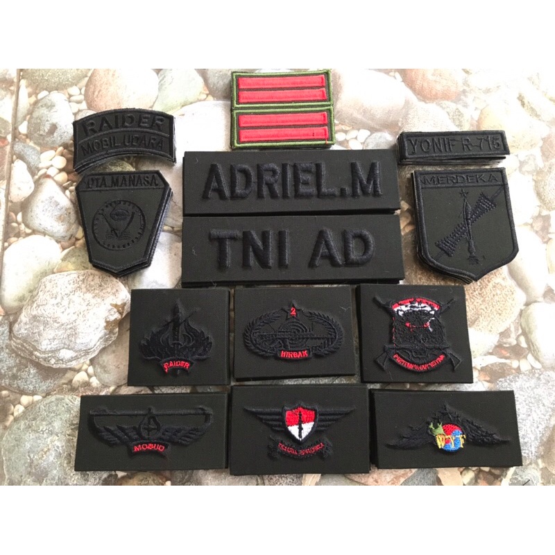 Attributes Of TNI Embroidery Nameplate PDL TNI Embroidery | Shopee ...