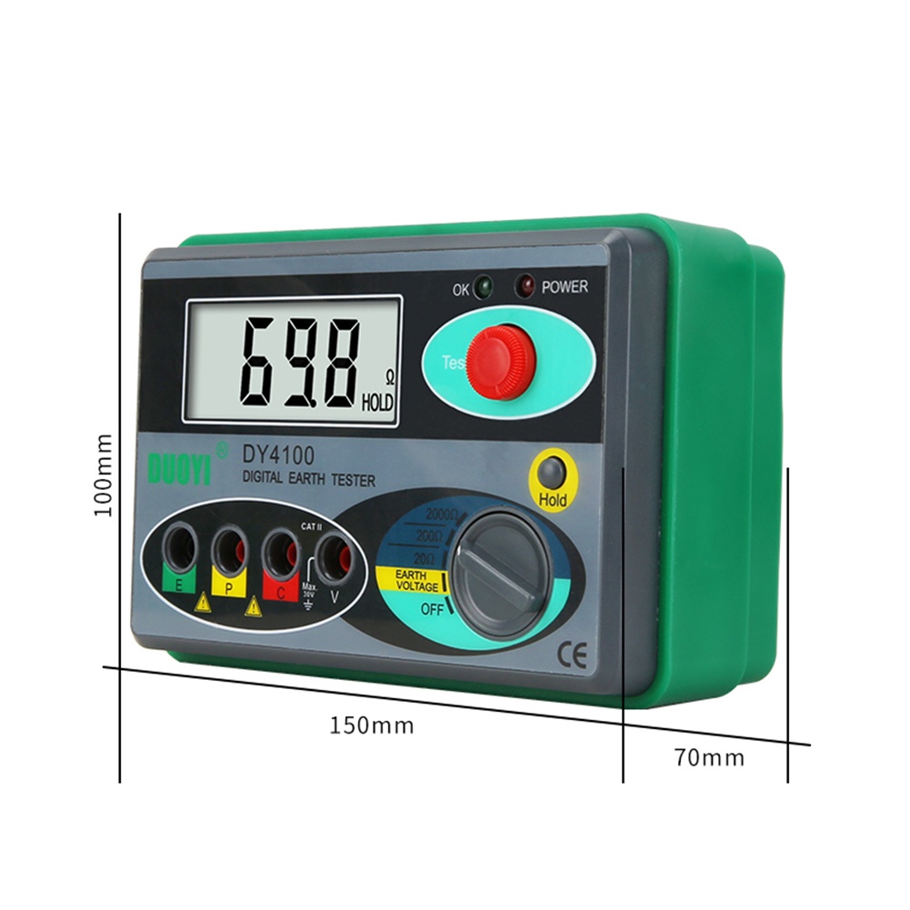 DY4100 Insulation Digital Megger Meter Earth Ground Resistance Tester 0 ...