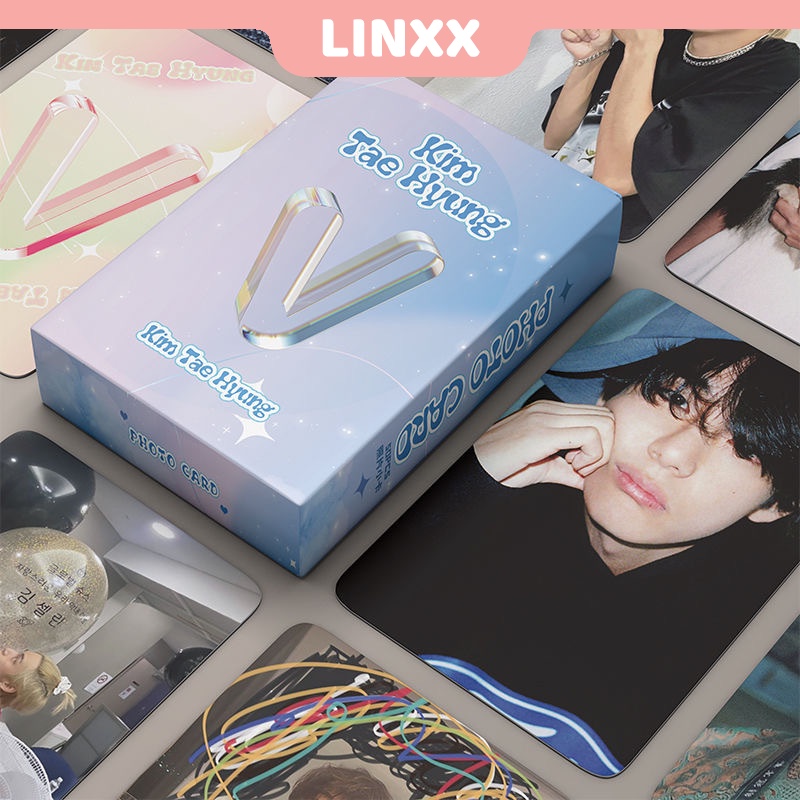 LINXX 55 Pcs V Layover Holographic Laser Card Kpop Photocards Postcards ...