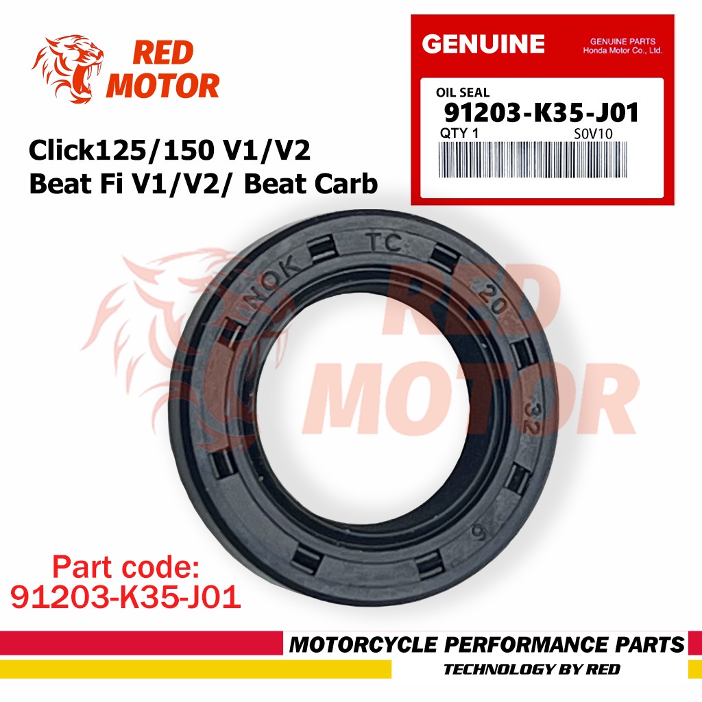 Primary Drive Oil Seal Click125/150 V1/V2/ Beat Fi V1/V2/ Beat Carb ...