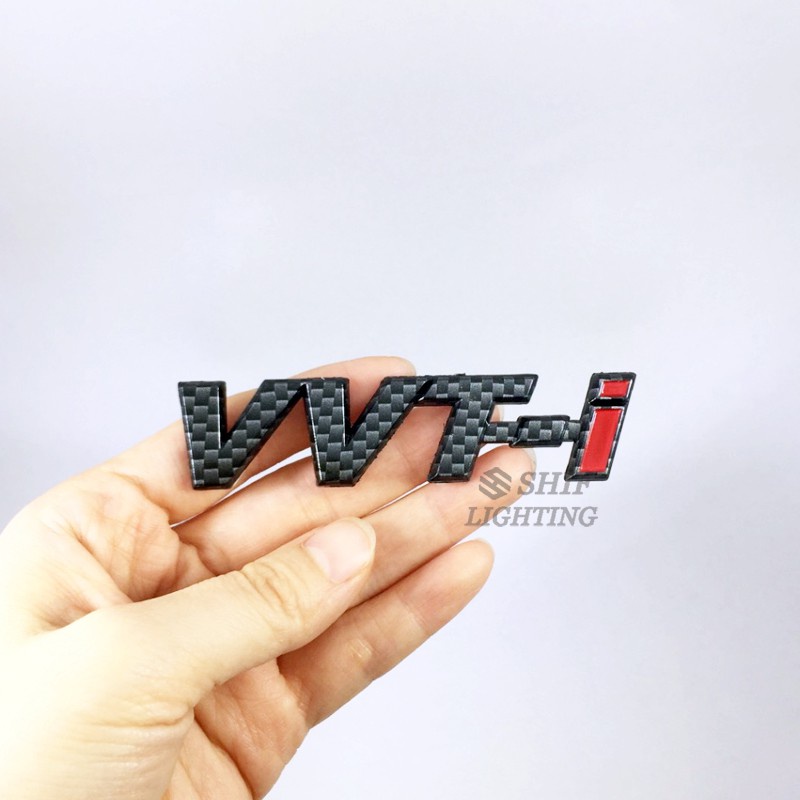 New upgrade 1 x Carbon Fiber VVTi VVT-i Logo Car Side Rear Emblem ...