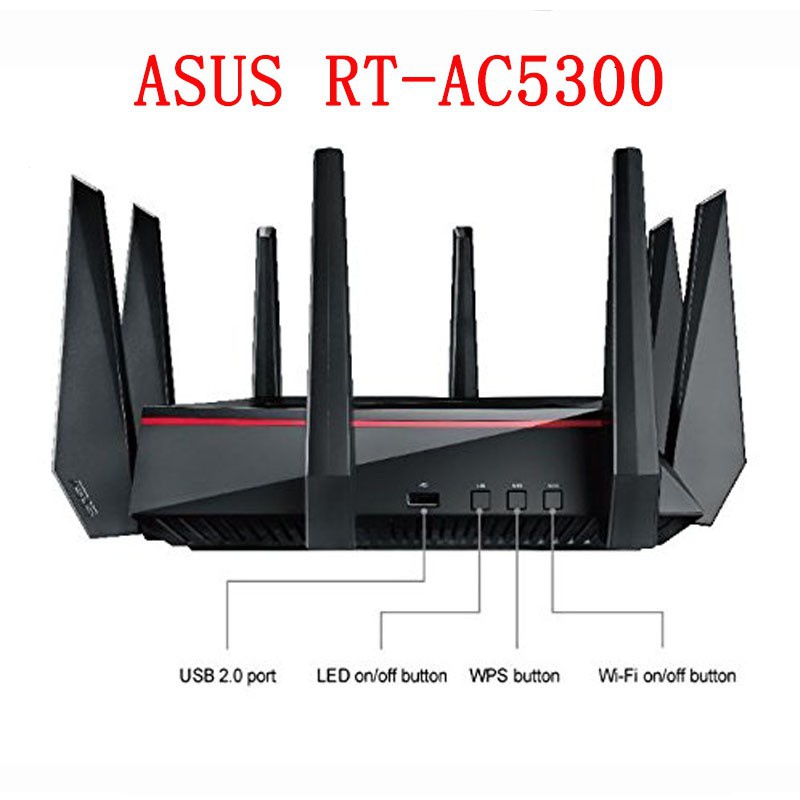 ASUS RT-AC5300 RT AC5300 Wi-Fi Gaming Router Tri-Band 5330Mbps High Performance Router | Shopee ...