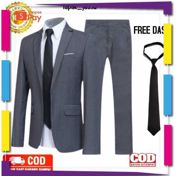PREMIUM KOREAN STYLE / JAS SET + PANTS FREE TIE FORMAL JAS SET MEN'S ...