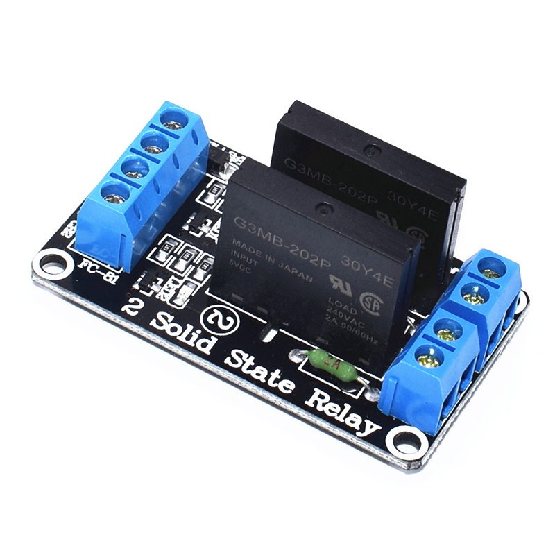 2 Channel 5V DC Relay Module Solid State Low Level SSR AVR DSP for ...