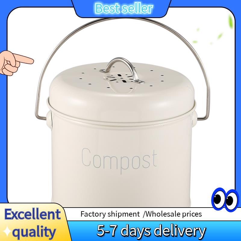 Compost Bin 3L - Stainless Steel Kitchen Compost Bin - Kitchen ...