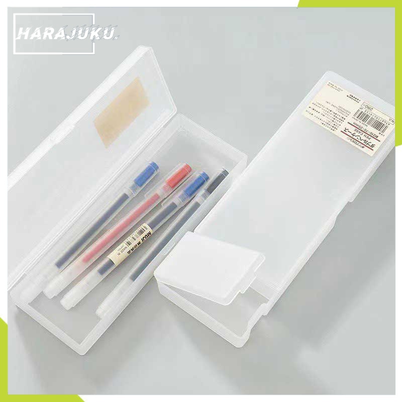MUJI Original Japan Pencil Case Stationery Translucent Frosted Simple ...