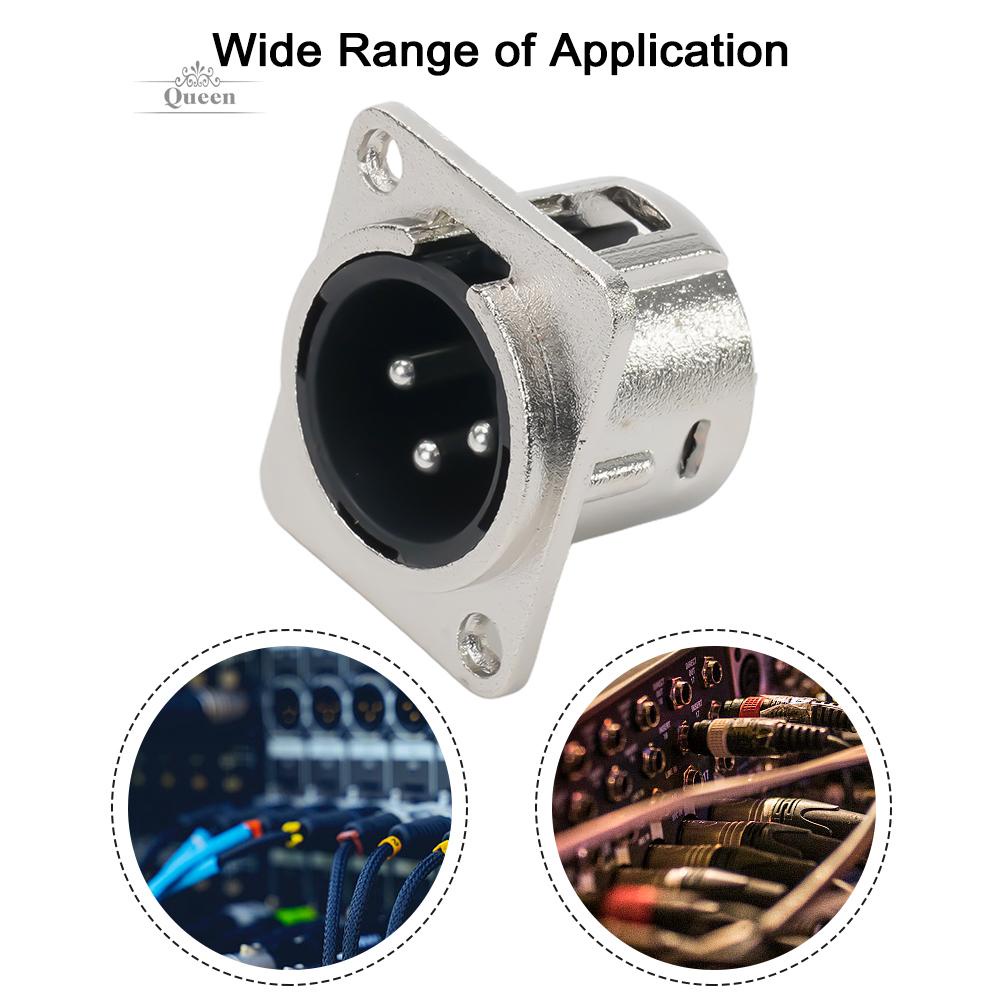 Premium Quality 3Pin XLR Socket Male Female Panel Mount Connector for ...