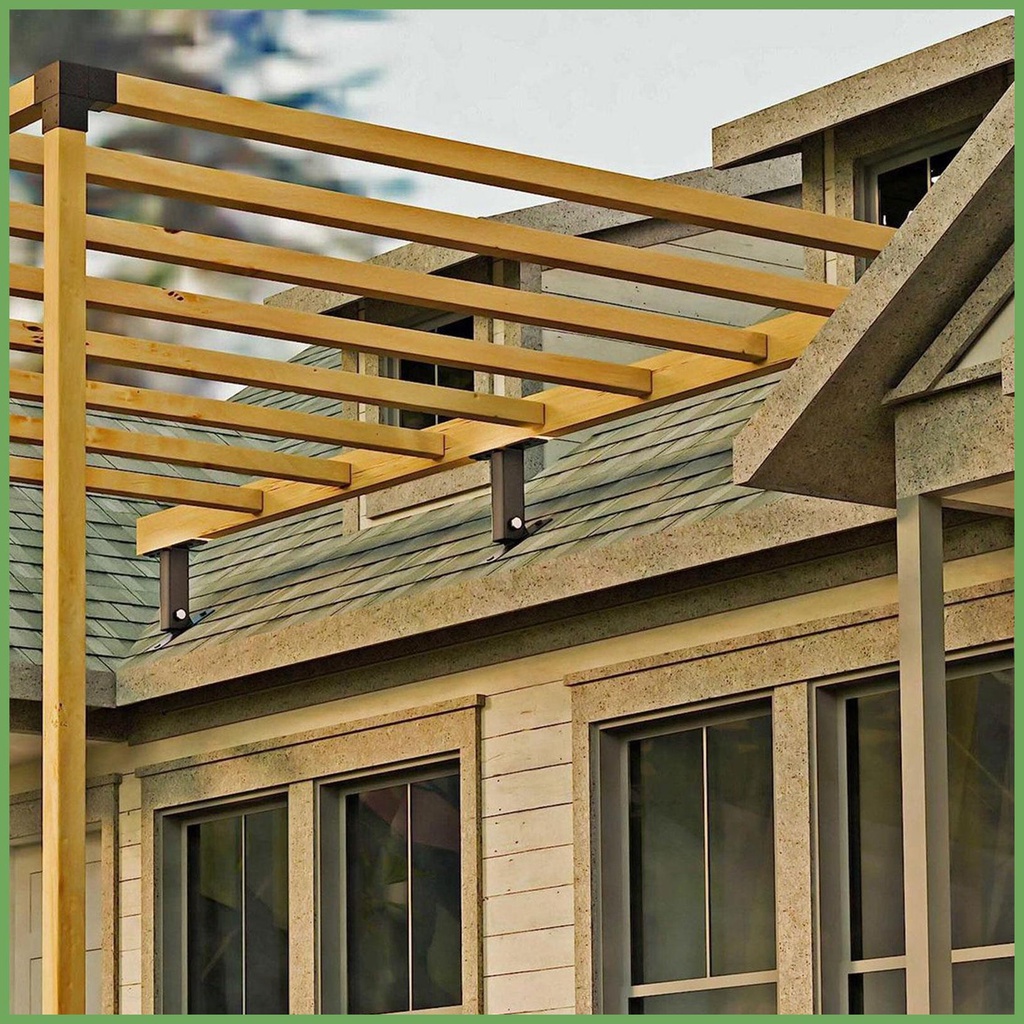 Roof Riser Brackets Heavy Duty Pergola Brackets Beam Mount Stainless ...