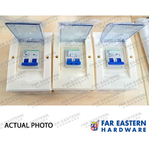 ♞KOTEN Rail Type Electrical Safety Circuit Breaker w/ Plastic Enclosure ...