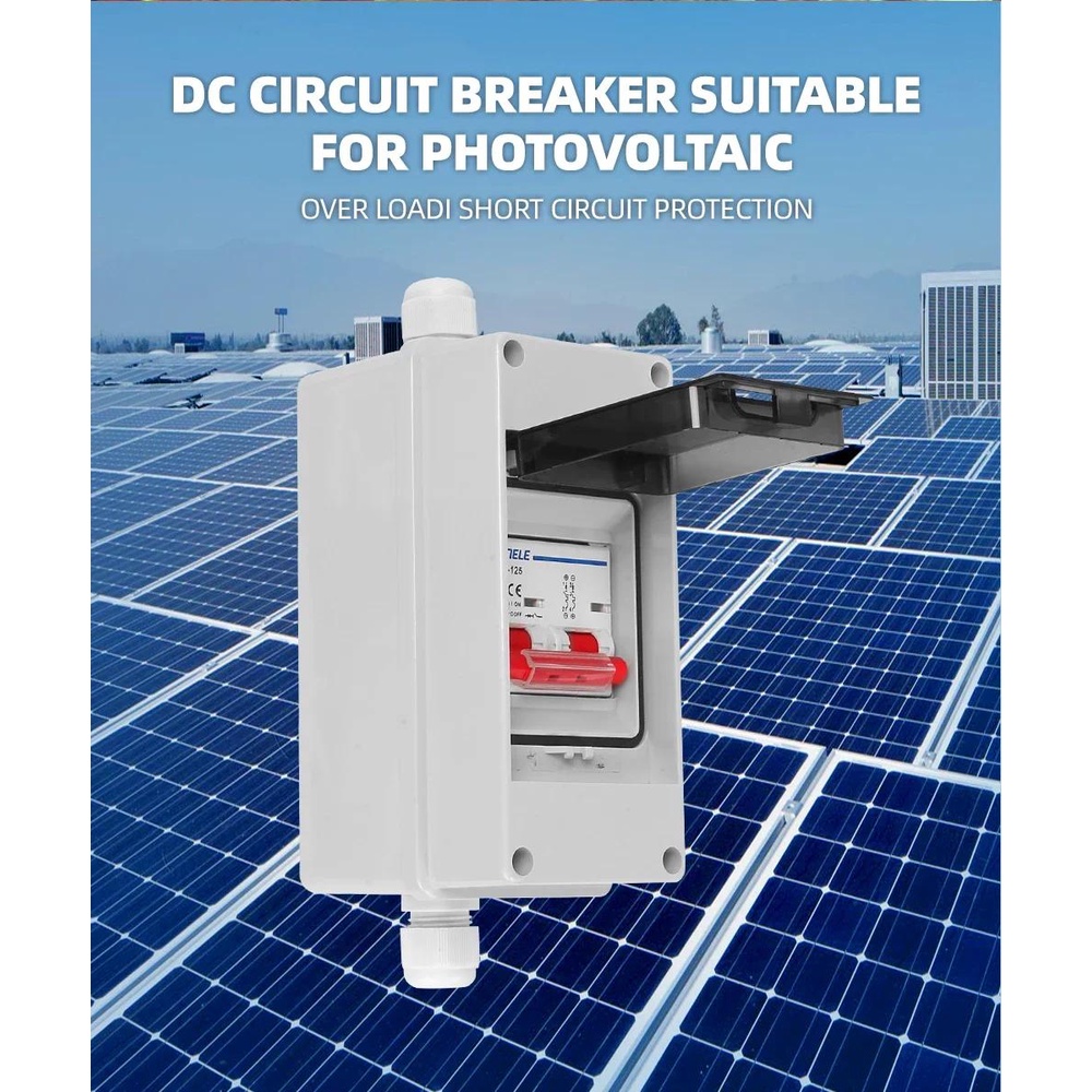 IP65 Waterproof Electric Distribution Box AC DC Solar Circuit Breaker ...