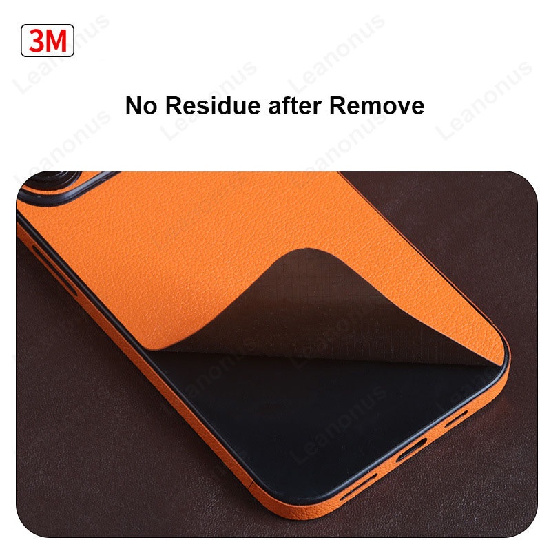 Leather Decal Skin Compatible for iPhone 12 13 Pro Max Mini Back Screen ...