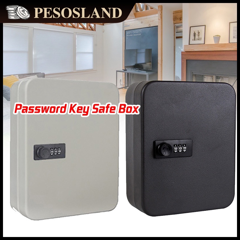 20 Hooks Password Key Safe Box Key Classifying Box With Key Tag Wall ...