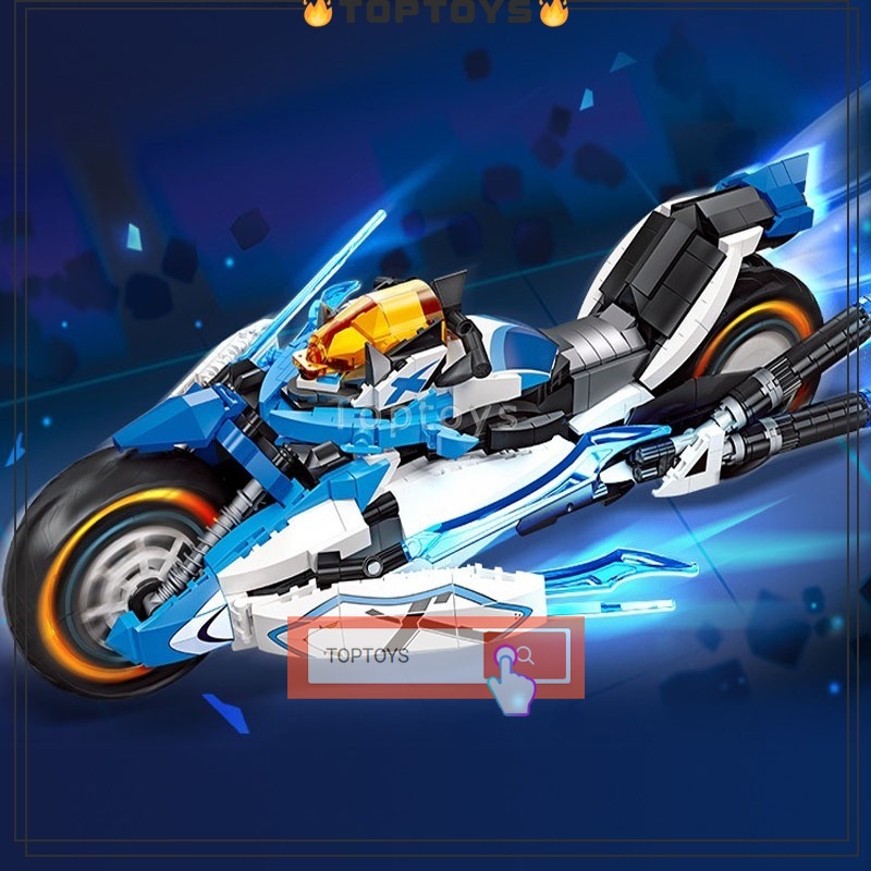 58013 static motorcycle DIY small particle assembly building blocks ...