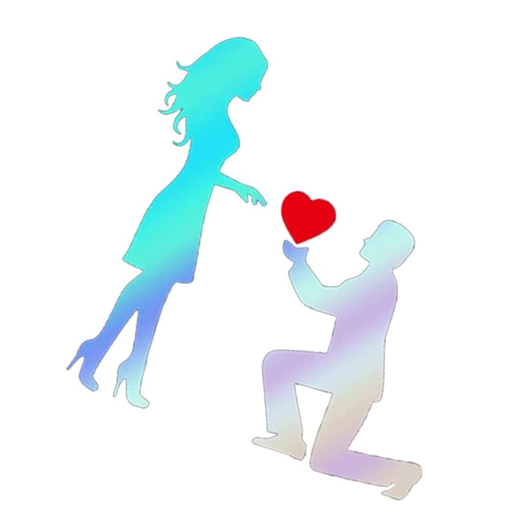 Love Proposal Car Sticker Couple Decals Car Sticker, Romantic Car ...