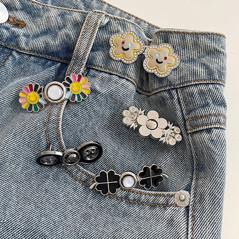 Four Leaf Clover Jeans Pants Pin Slimming Brooch for Waist Belt for ...