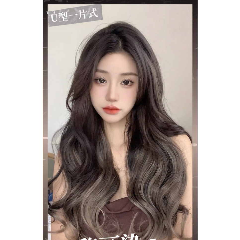 One Piece Gradient Paris Dyeing Hair Extension Piece Highlighting Big ...