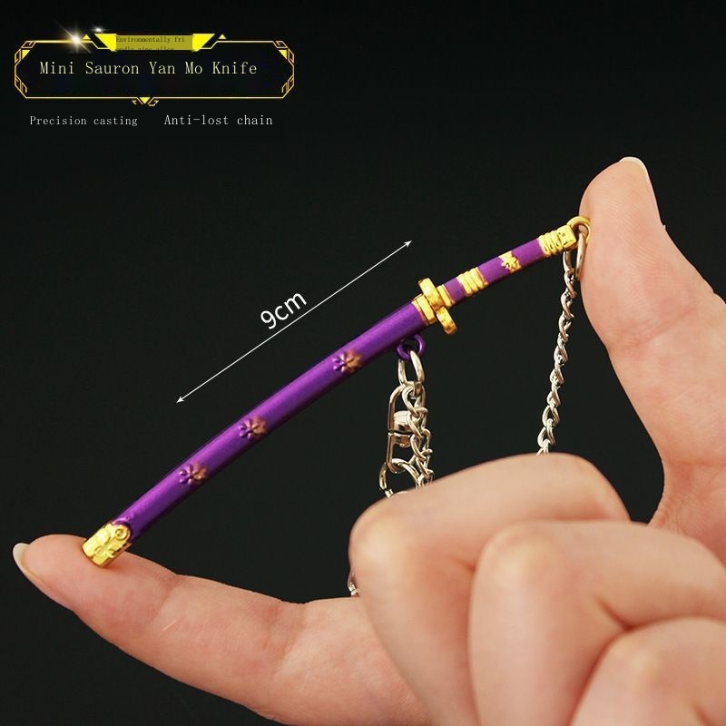 One Piece Peripheral Keychain Pendant Sauron Three Swords Weapon Model ...