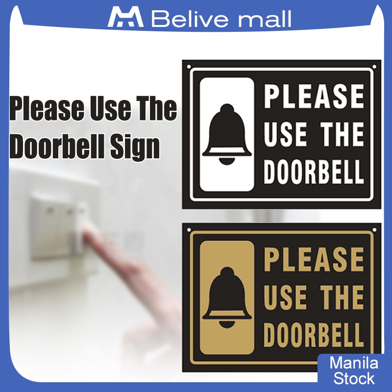 Reflective Please Use The Doorbell Signage - 20*15cm Aluminum Board ...