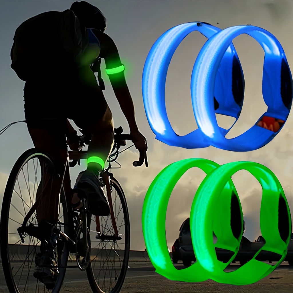 USB Rechargeable LED Safety Bracelet | Flashing Night Running Light ...
