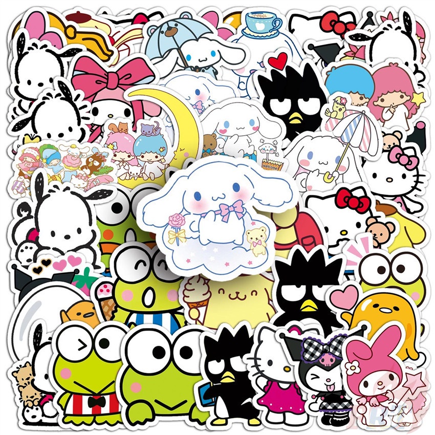 Q Funny Sanrio Series 01 Mini Stickers 50Pcs/Set Waterproof DIY Fashion ...