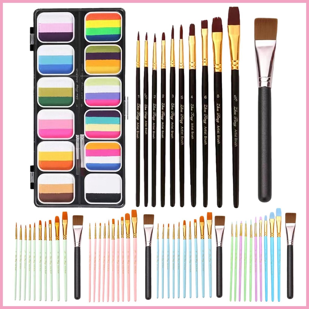 Washable Face Paint Kit 12 Colors Professional Face Body Paint Kit ...
