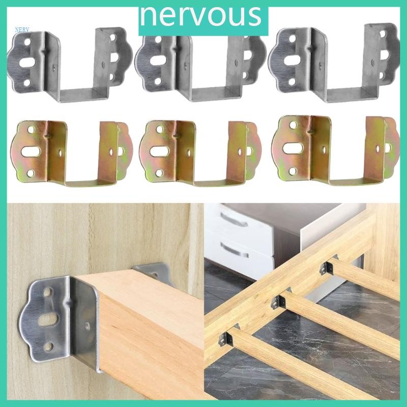 NERV 8pcs Bed Frame Lock Metal Clamps Frame Stabilizers for Improved ...