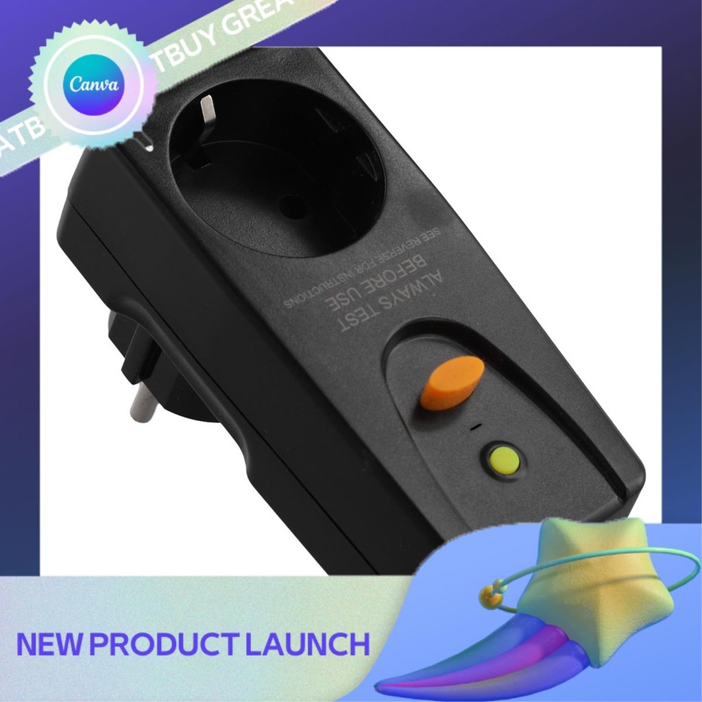 16A Gfci Leakage Protection Plug Home Circuit Breaker Cutout Switch ...