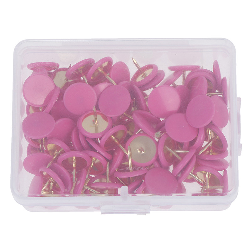 GMARTY 100Pcs Round Push Pins Notice Board Thumb Tacks Point Bulletin ...