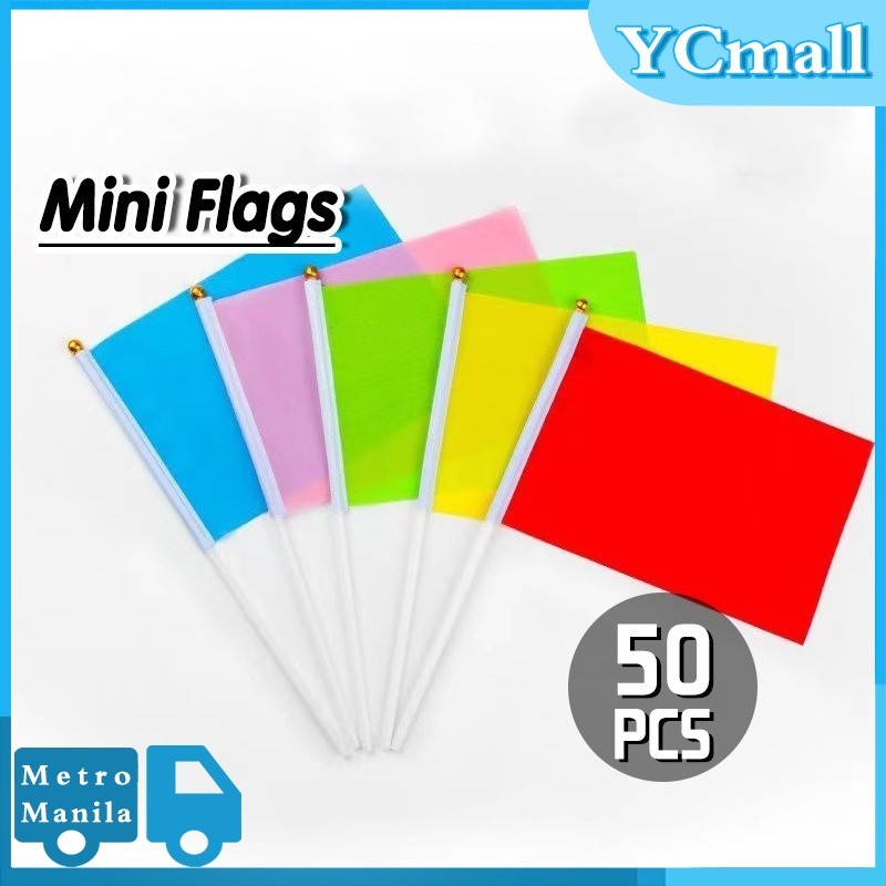 50pcs 14*21cm Mini Flags Small Square Flag Handheld Square Flags Signal ...