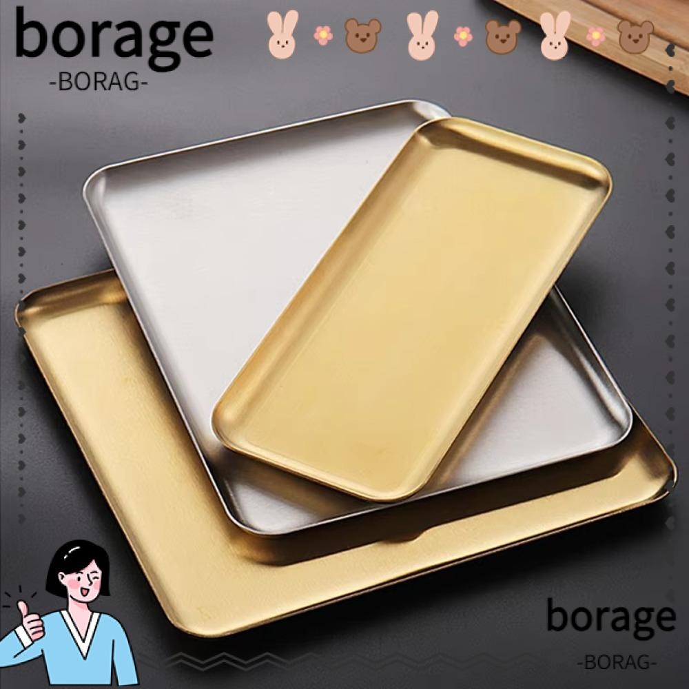 BORAG Food Storage Trays, 304 Stainless Steel Shallow Baking Pastry ...