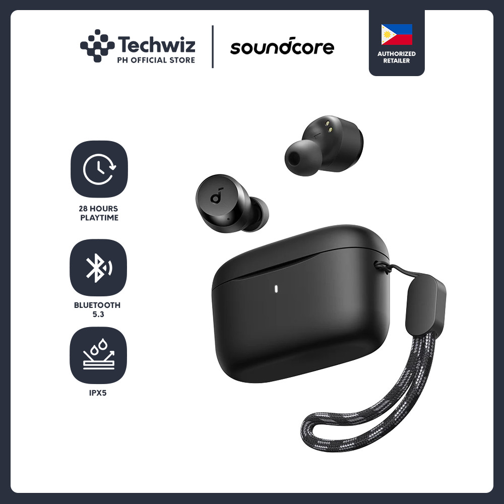 [Techwiz] Soundcore A20i Black Bluetooth 5.3 Earphones, IPX5, BassUp EQ ...