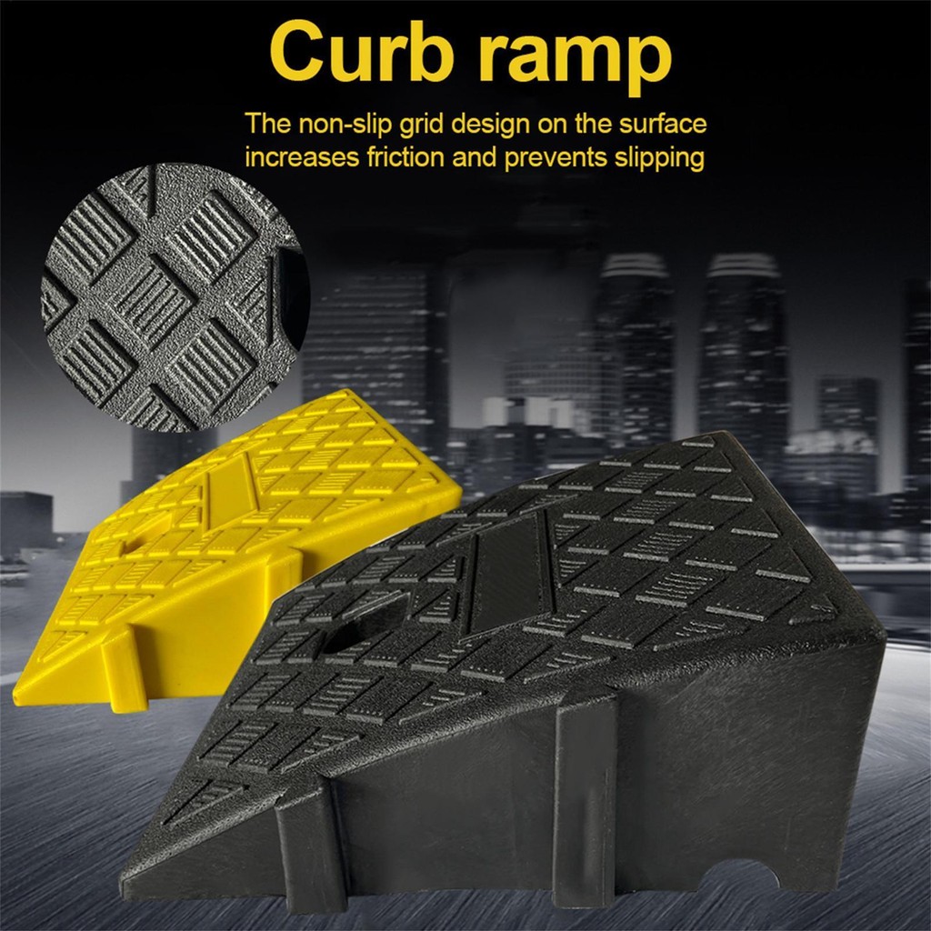 Car Curb Ramp Heavy Duty PVC Curb Ramp Portable Lightweight Car Slope ...