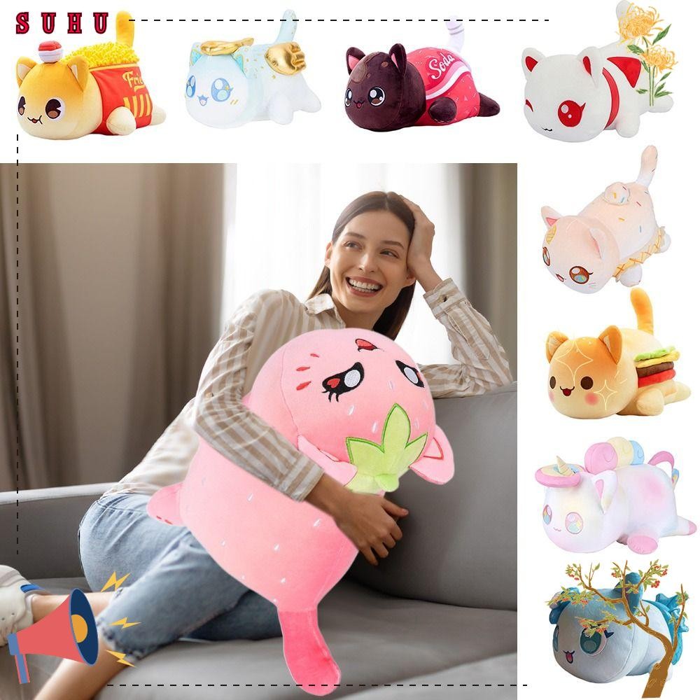 SUHU Meemeow Aphmau Plush Toy, Donut Burger Stuffed French Fries Burger ...