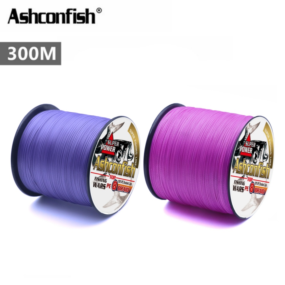Ashconfish 8 Strands 300M Braided Fishing Line X8 PE Line Color Purple ...