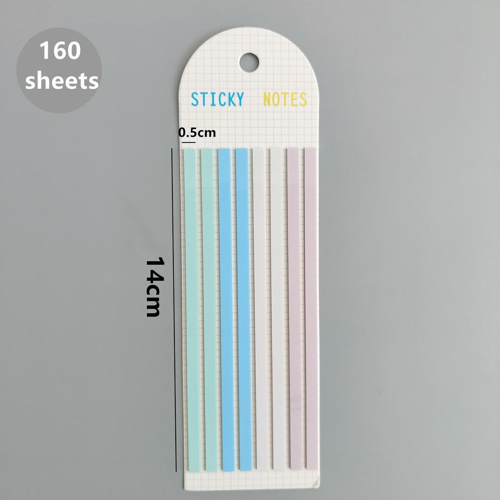 160 Sheets Transparent Sticky Notes Self-Adhesive Reading Annotation ...