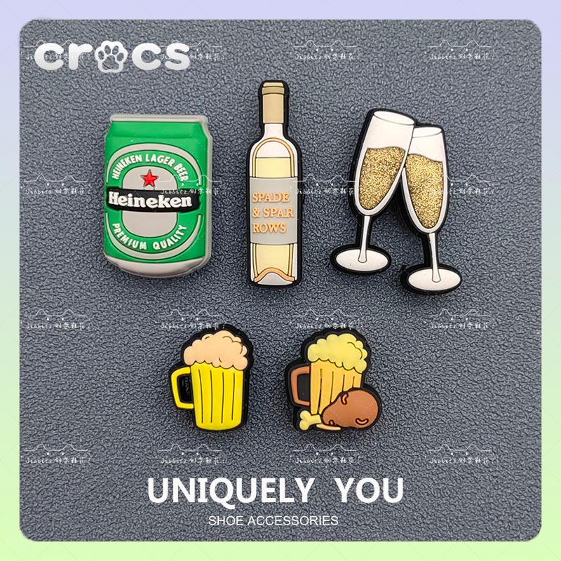 jibbitz for crocs set Beer Glass crocs Shoe crocs charms Fun Hole Shoe ...