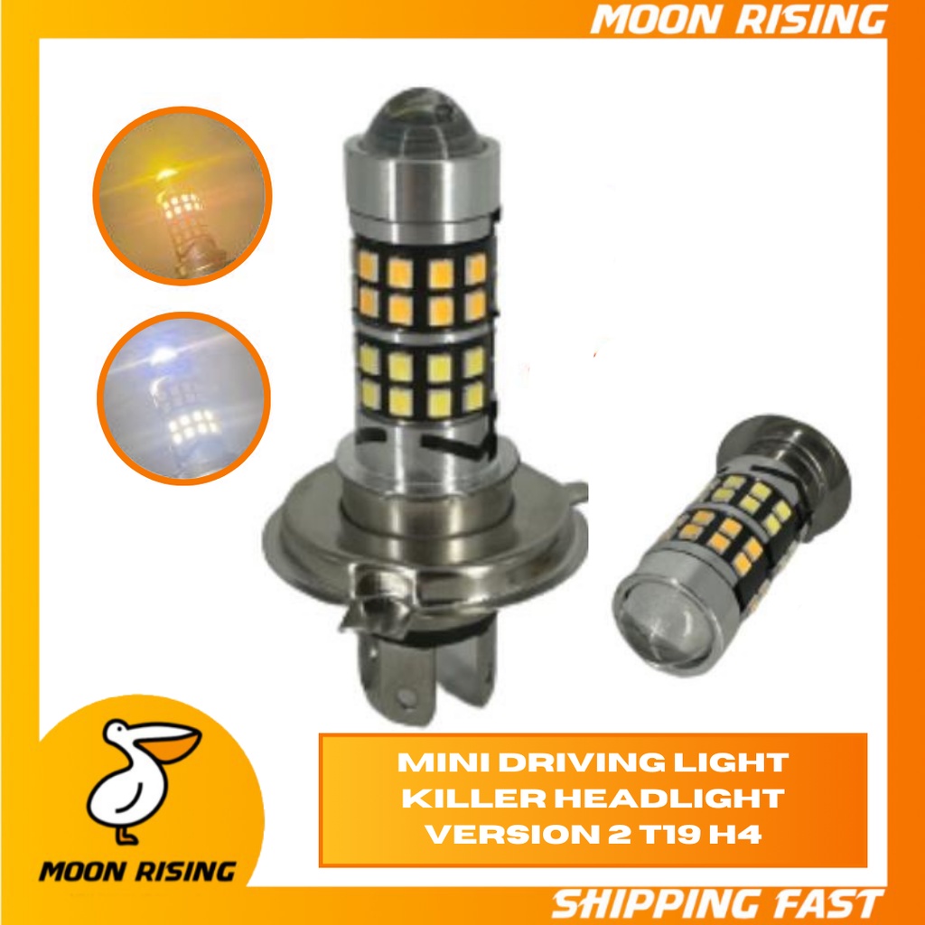 MOTORCYCLE LED HEADLIGHT MINI DRIVING LIGHT KILLER MDL KILLER HEADLIGHT VERSION 2 T19 H4 ...