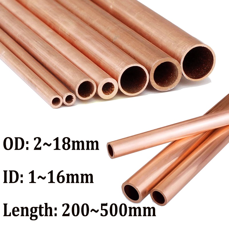 1pcs copper Tubes OD 2~18mm ID 1~16mm Length 200mm~500mm Copper Round ...