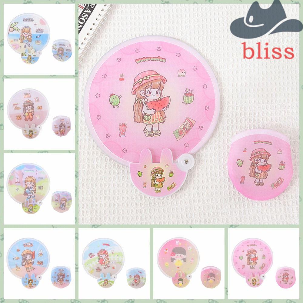 BLISS Folding Fan, Cloth Memory Steel Wire Foldable Fan, Foldable ...