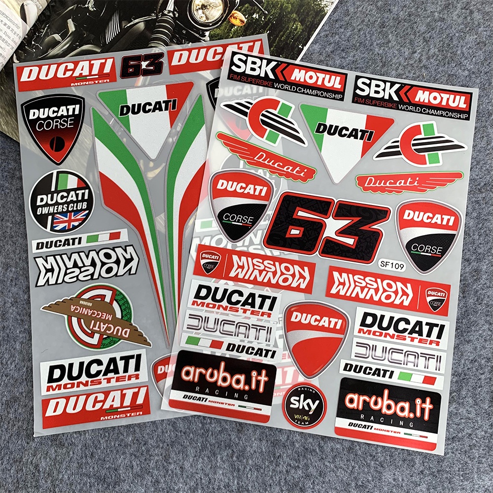 DUCATI-For Reflective Car Motorcycle Whole SET Sticker Decals Ducati ...
