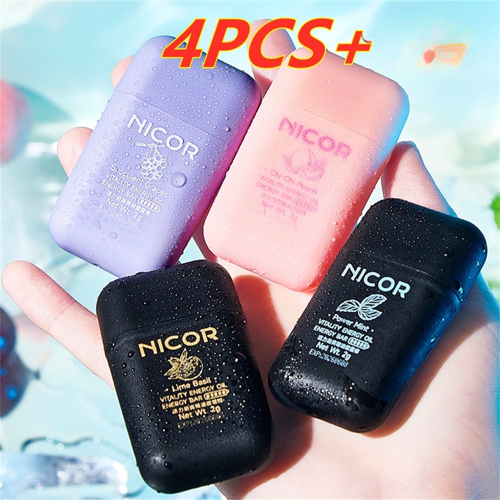 4pcs Nicor Cleansing Nasal Herbal Box Essential Double Hole Energy Bar ...