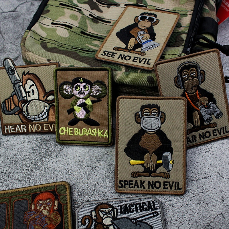 Velcro Patch Big-Eared Monkey Tactical Monkey Armband Do Not Look Do ...