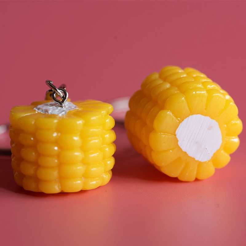 Creative Simulation Food Cartoon Corn Keychain Bag, Car Keychain ...