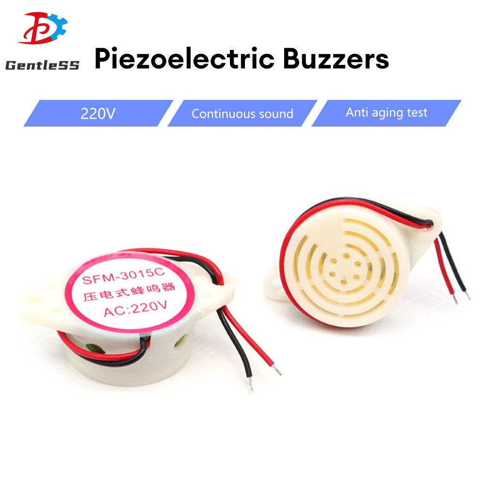 Buzzer Alarm Electronic Beep Buzzer AC 220V SFM-27 Active Piezo Buzzer Continuous Sounder ...