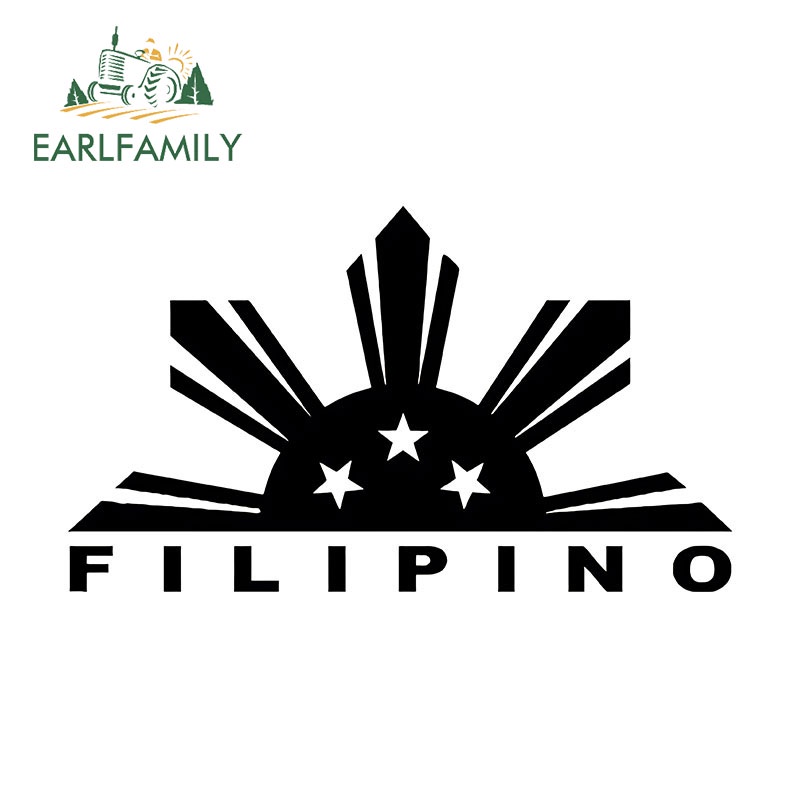EARLFAMILY 13cm PHILIPINO Car Sticker Waterproof Occlusion Scratch Car ...