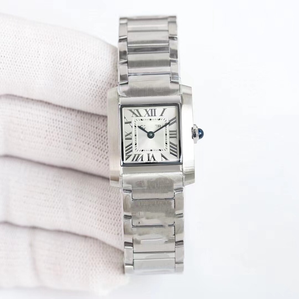 NEW！Stainless Steel Watch Tank Quartz Watch Unisex for Men and Women ...