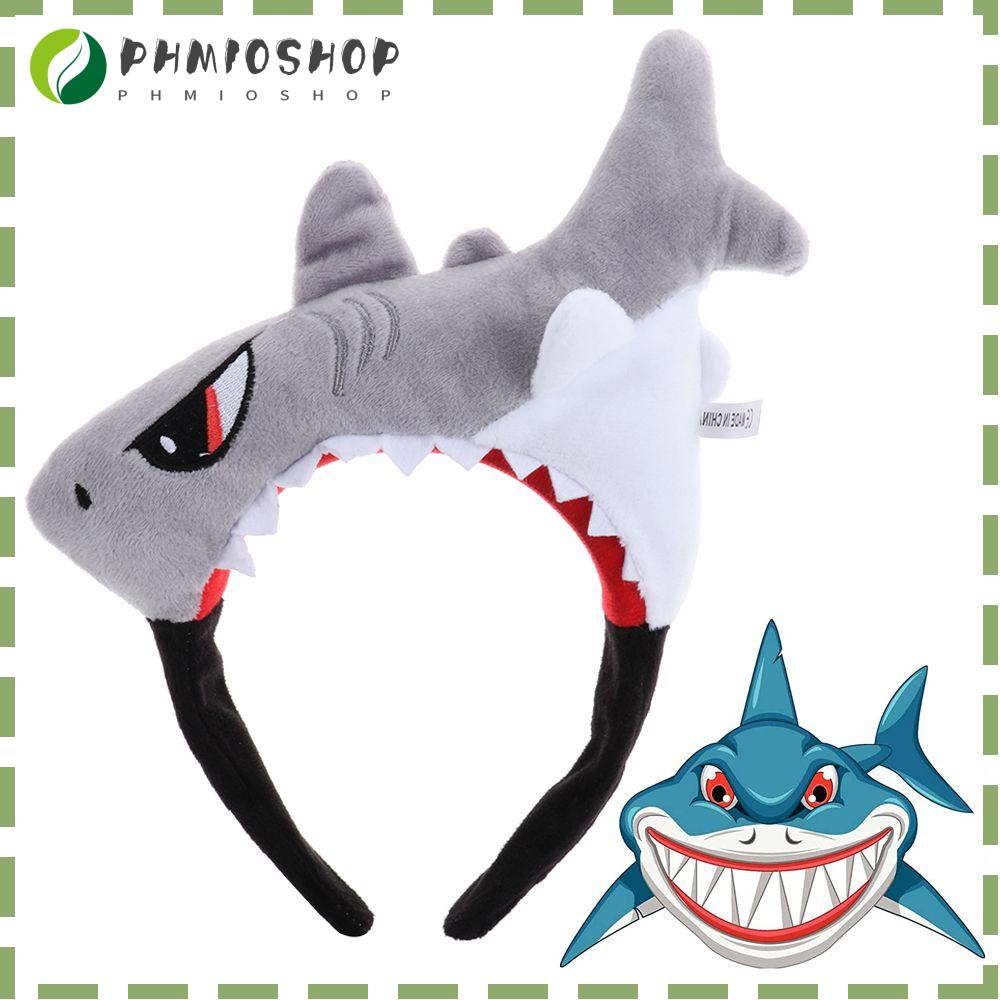 MIOSHOP Shark Headbands Funny Cosplay Costume for Adults Kids Shark ...