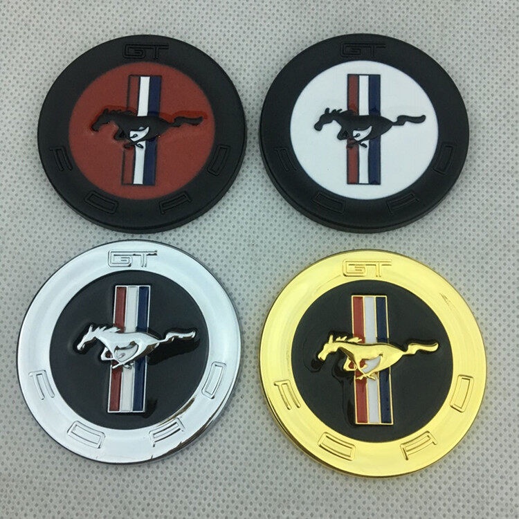 5.5cm Metal round emblem for Ford Mustang GT Rear trunk logo Tricolor ...