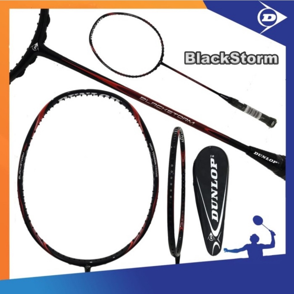 DUNLOP BLACK STORM ENGLAND Special Limited Edition Blackstorm Badminton ...